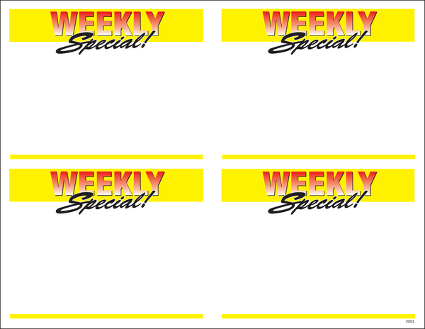 Weekly Special Shelf Signs – grocerysigns.com